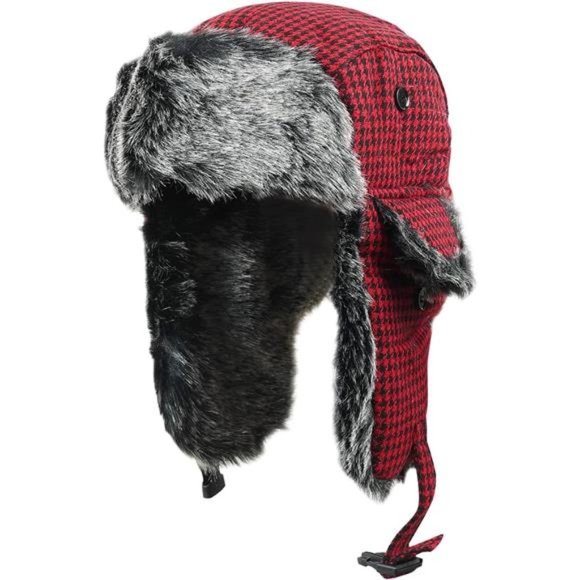 Accessories | Trapper Hat Winter Hats For Men With Faux Fur Ear Flaps ...